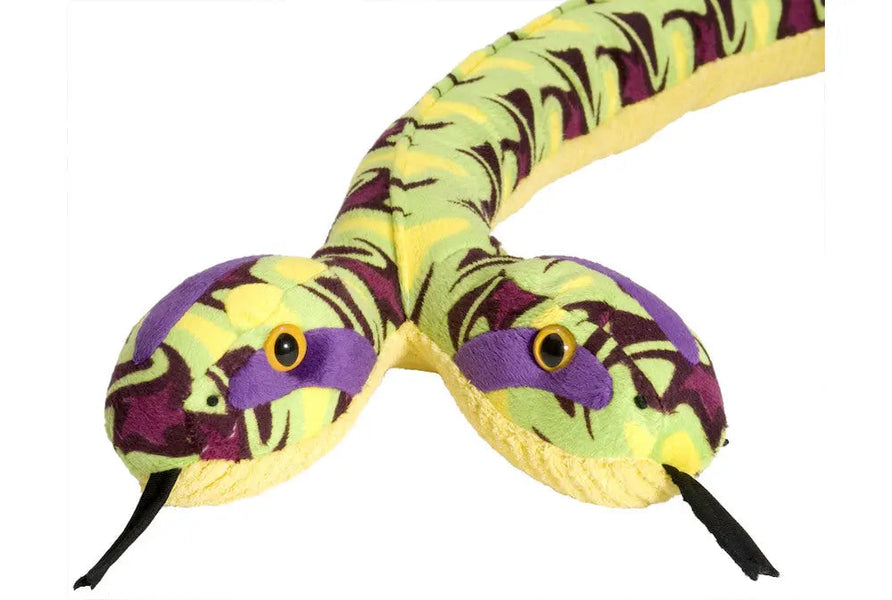Wild Republic 54" Two-Headed Snake Plush - Soft Stuffed Animal ...