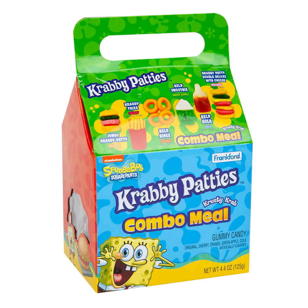 SpongeBob Krabby Patties Gummy Combo Meal Box - 4.4oz Snack Set ...