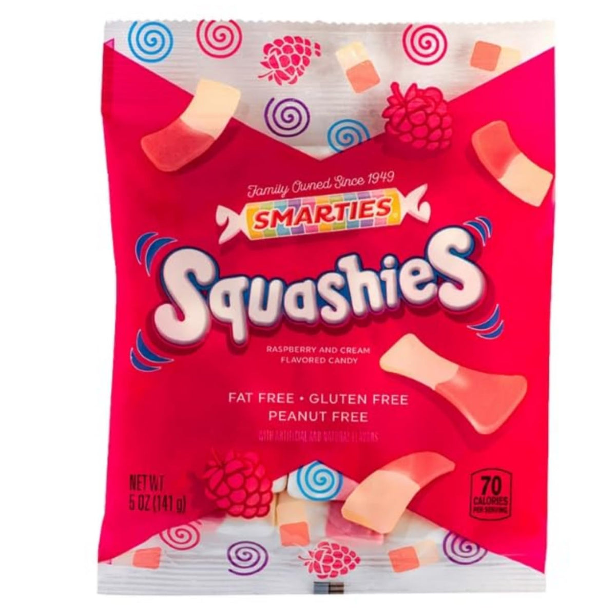Smarties Squashies Raspberry & Cream Gummy Candy - 5oz Bag — Learning ...