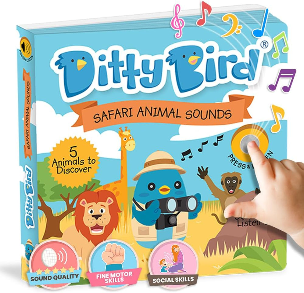 Ditty Bird Safari Animal Sound Book for Toddlers 1-3 — Learning Express ...
