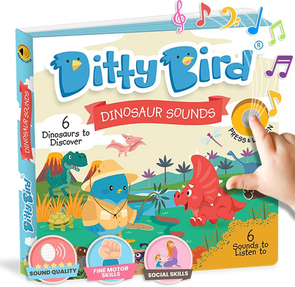 Ditty Bird Dinosaur Sound Book: Interactive Toy for Toddlers — Learning ...