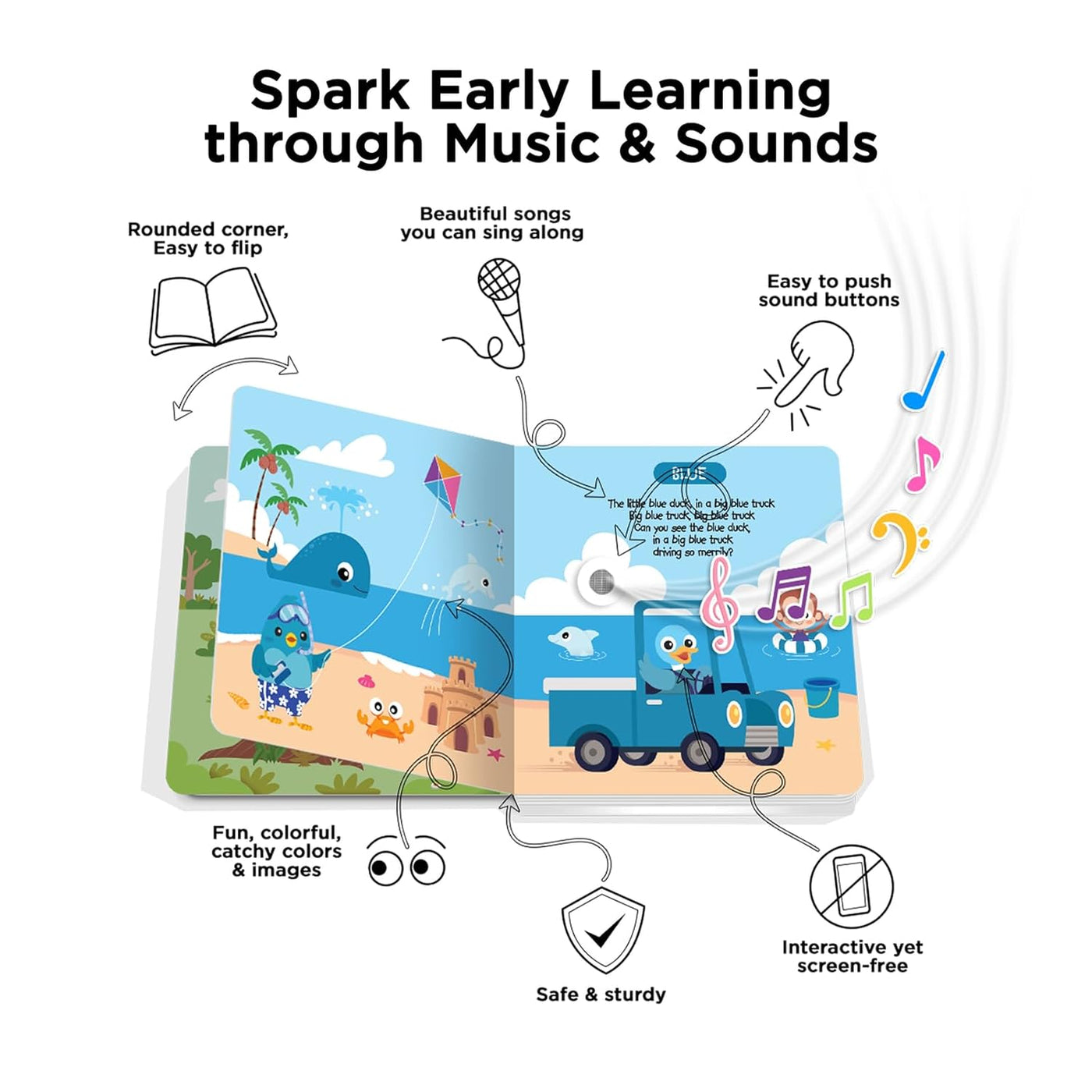 Ditty Bird Color Songs Interactive Musical Book for Toddlers — Learning ...