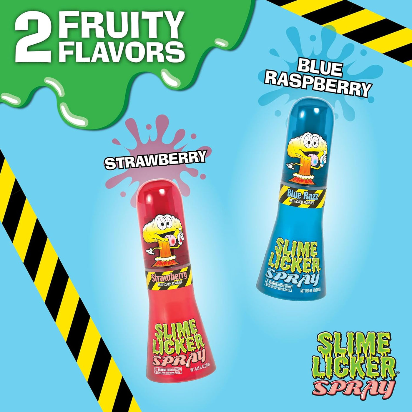 Toxic Waste Slime Licker Sour Spray Candy 3 Pack - Strawberry & Blue ...