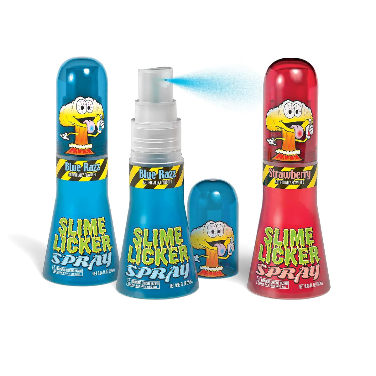 Toxic Waste Slime Licker Sour Spray Candy 3 Pack - Strawberry & Blue ...