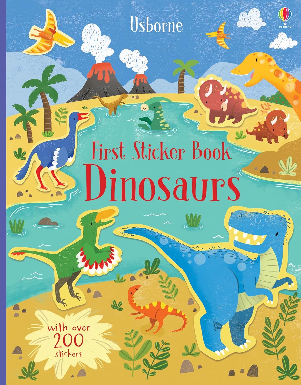 Usborne First Sticker Book Dinosaurs | Kids Prehistoric Activity Book ...