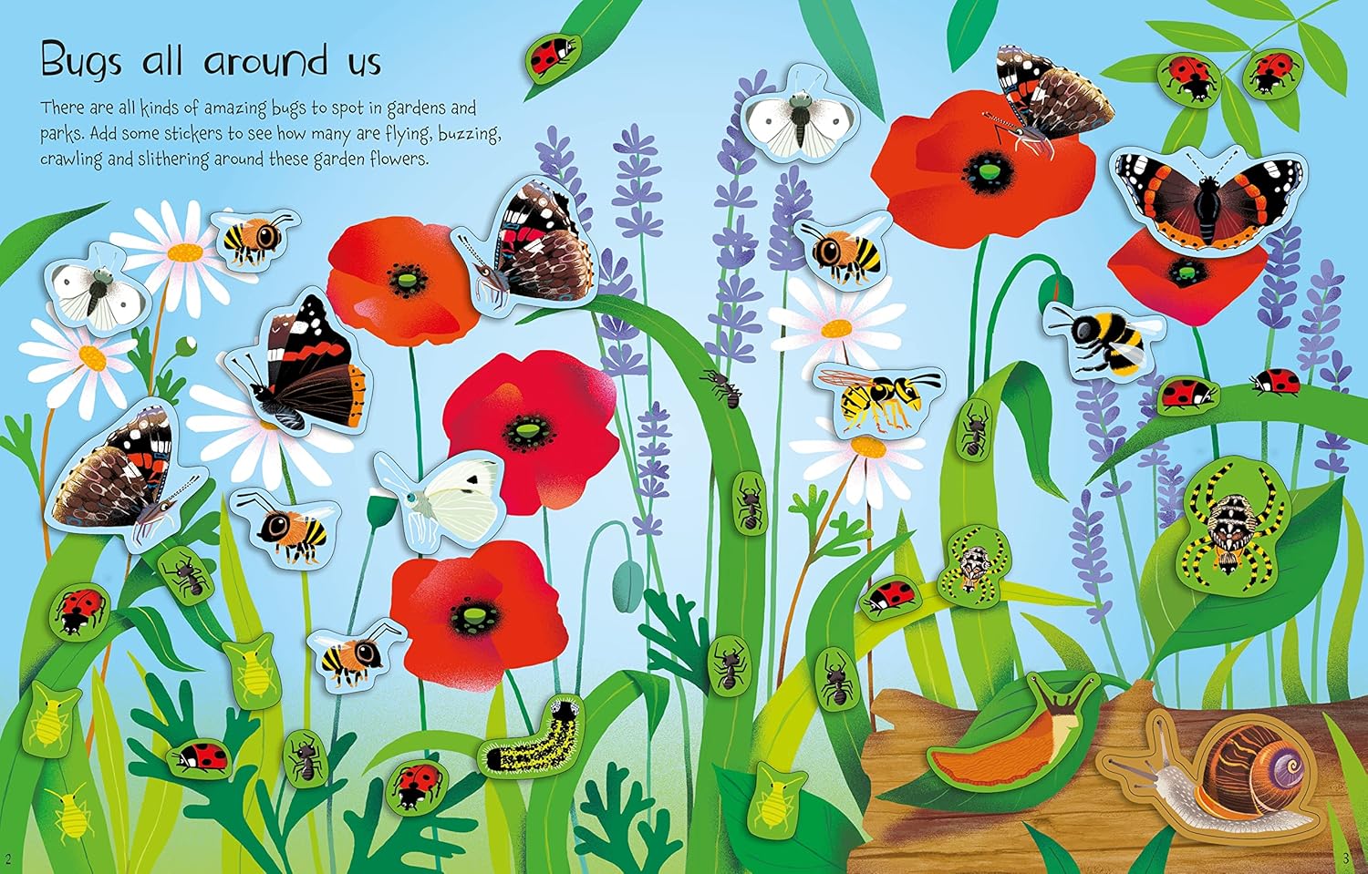 Usborne First Sticker Book Bugs - Educational Nature Sticker Book for ...