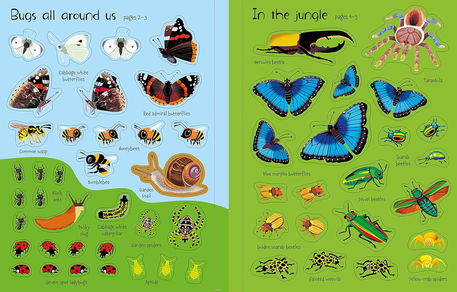 Usborne First Sticker Book Bugs - Educational Nature Sticker Book for ...