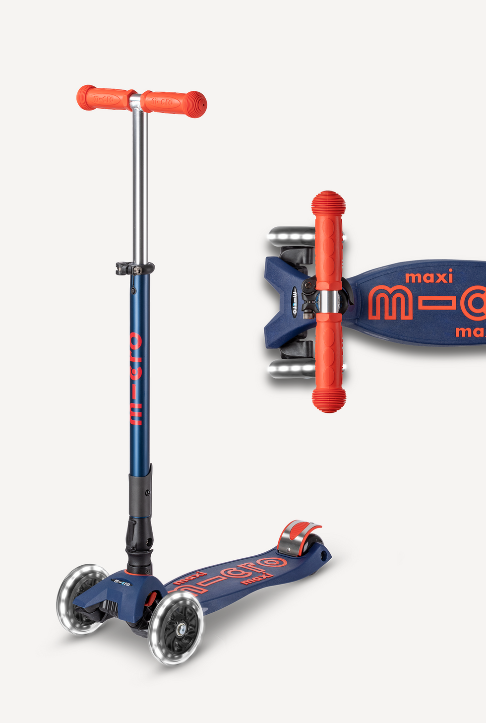 LED Foldable Maxi Deluxe NAVY BLUE Kick Scooter — Learning Express Gifts