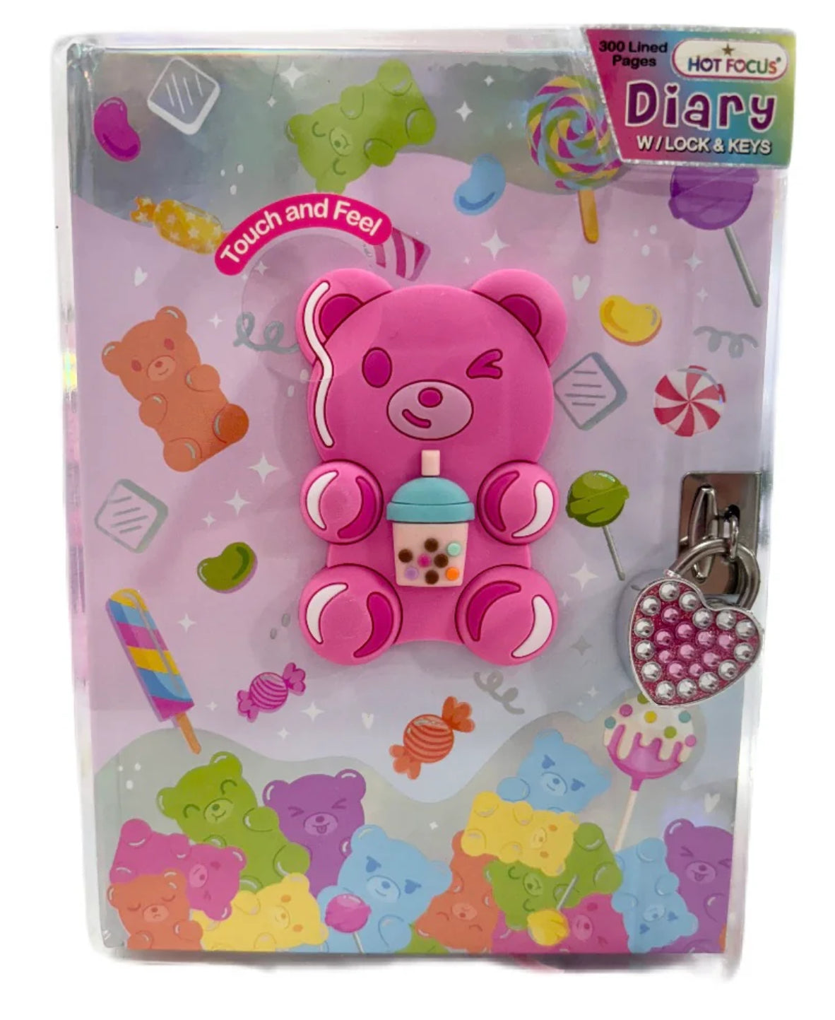 Hot Focus Diary with Lock and Keys - Gummy Bear — Learning Express Gifts