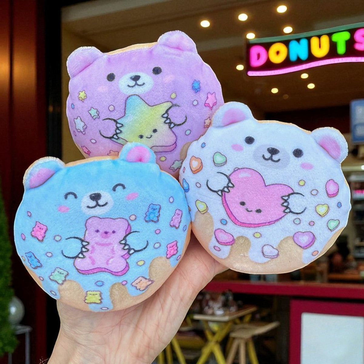 Super Duper Sugar Squisher Bear Donut Plush Fidget Sensory Toy ...