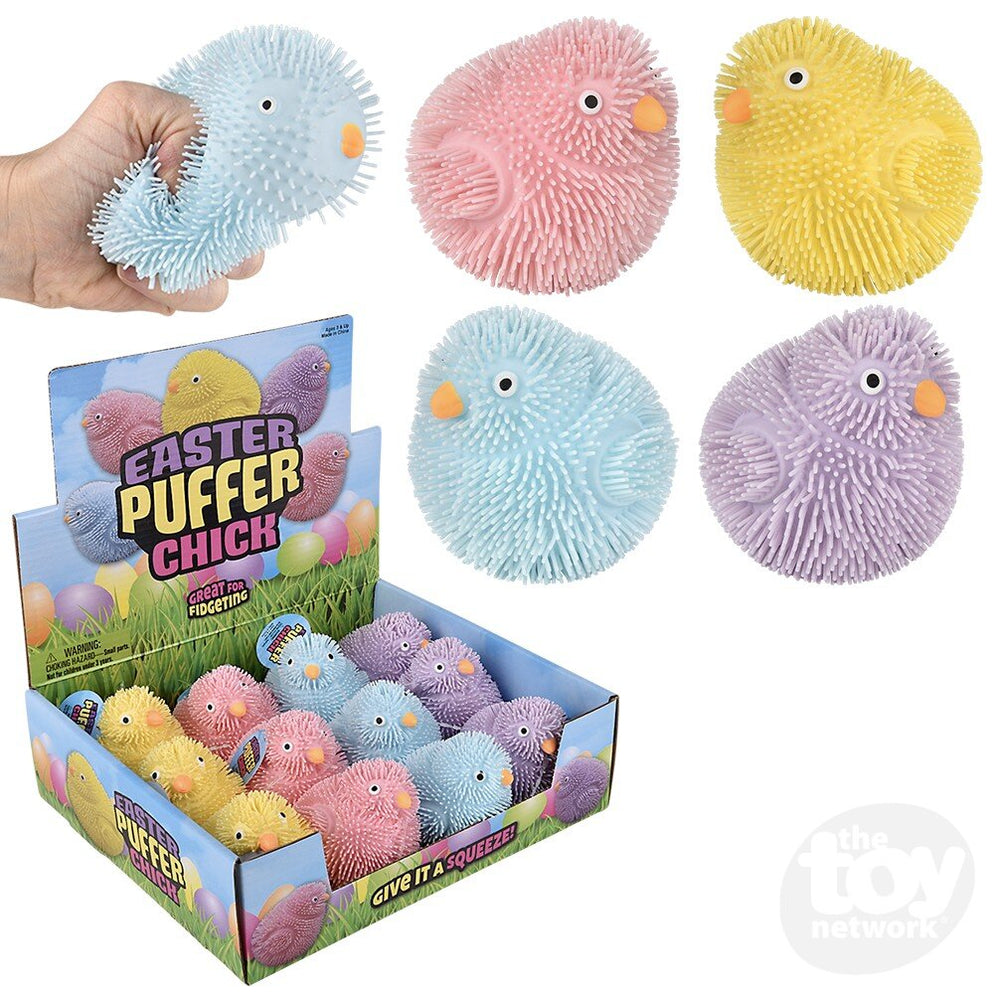 Squishy 3" Puffer Easter Chick Fidget Toy - 12 Pack Display — Learning ...