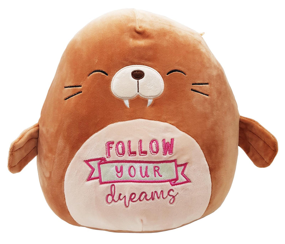 Squishmallow 3.5 Inch Clip Oninspirational Message Bindy the Walrus ...