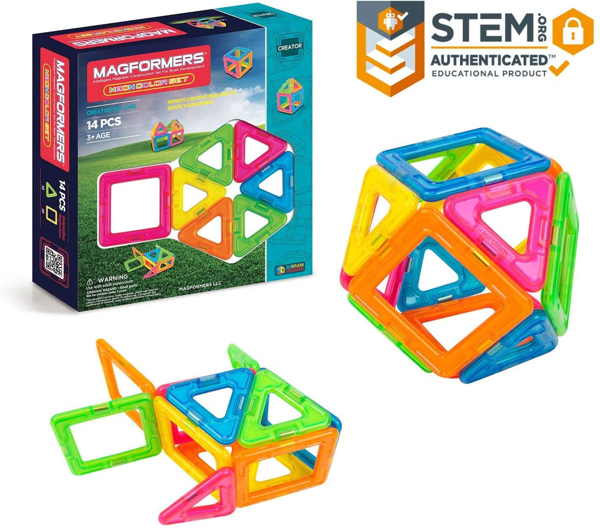 Neon Magformer 14 Piece — Learning Express Gifts