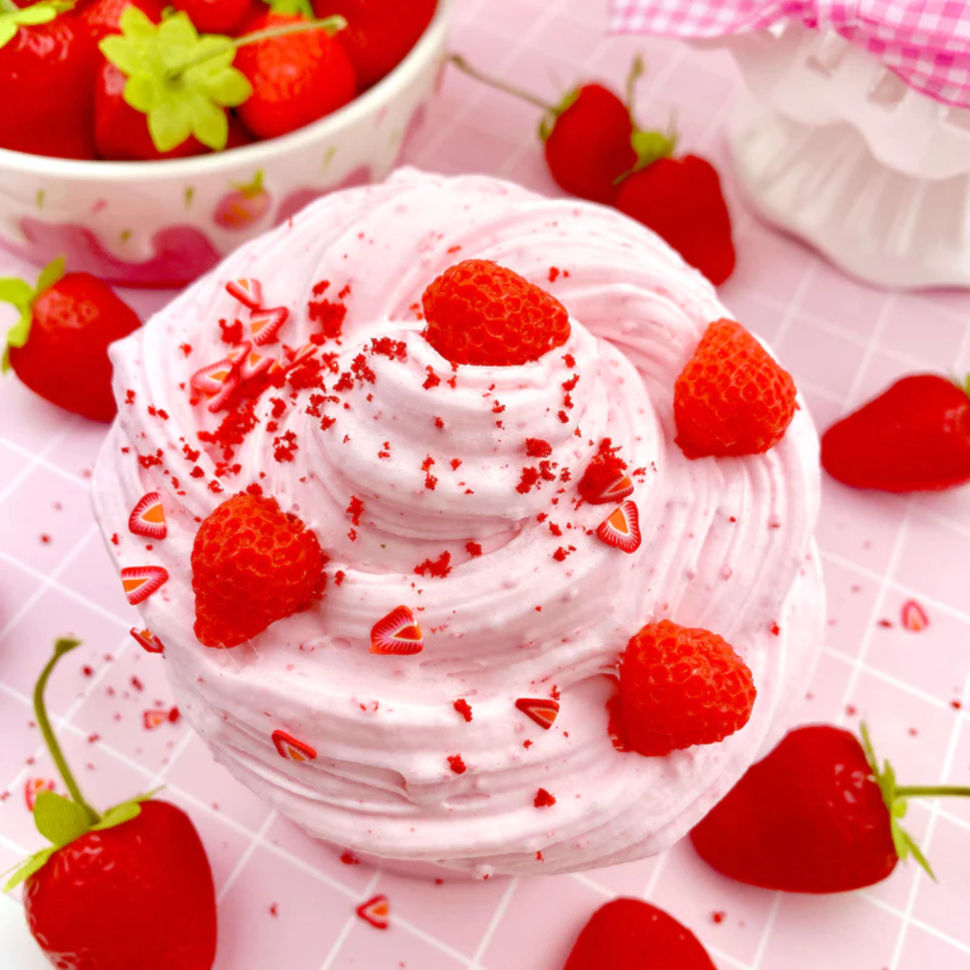 Strawberry Mousse Fluffy Butter Slime — Learning Express Gifts