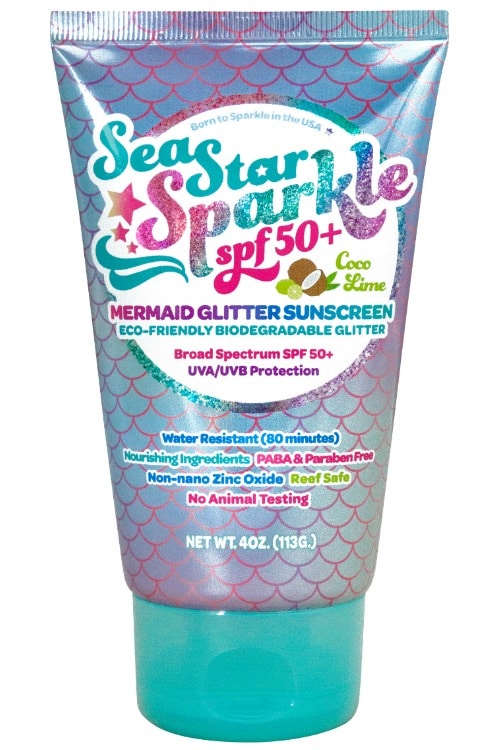 Mermaid Watermelon Lemonade SPF50+ Teal & Silver Glitter Sunscreen ...